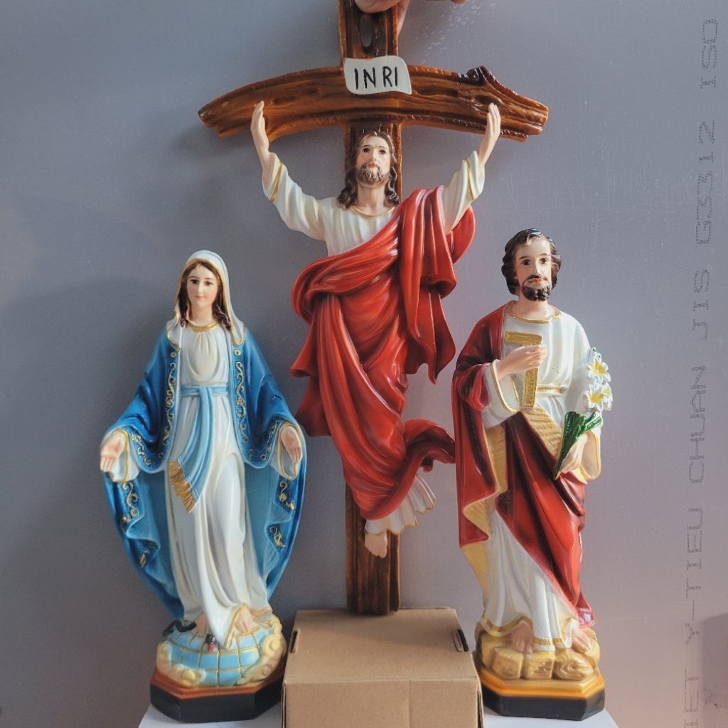 Catholic 3-Dimensional Worship Statue Set 40cm high Composite Resin ...