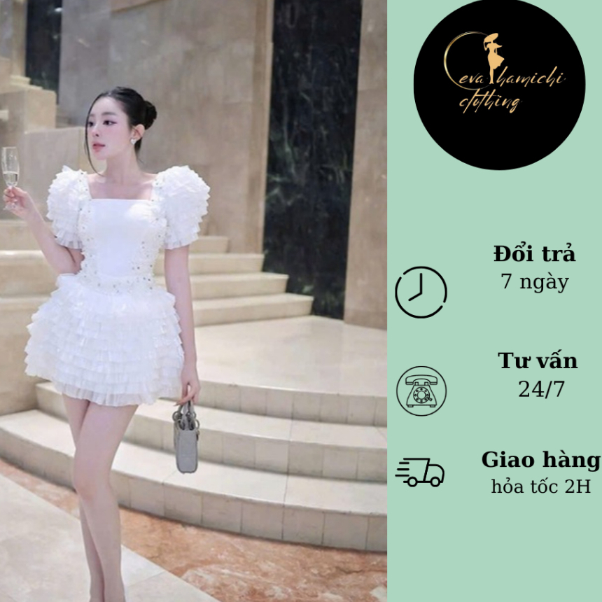 Eva hamichi's beautiful handmade beaded floral stitched dress | Shopee ...