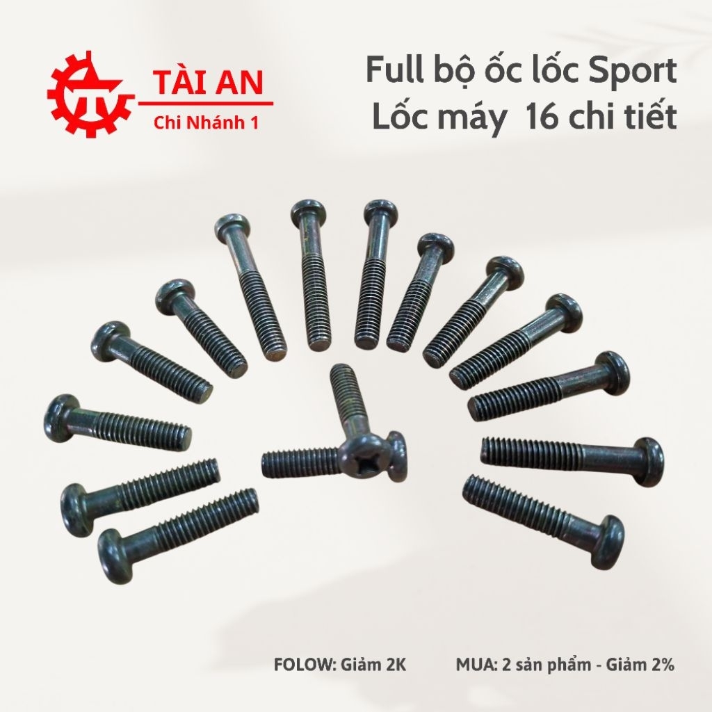 Full Set of Engine Screws + Middle Block Screws for Suzuki Sport, Xipo ...