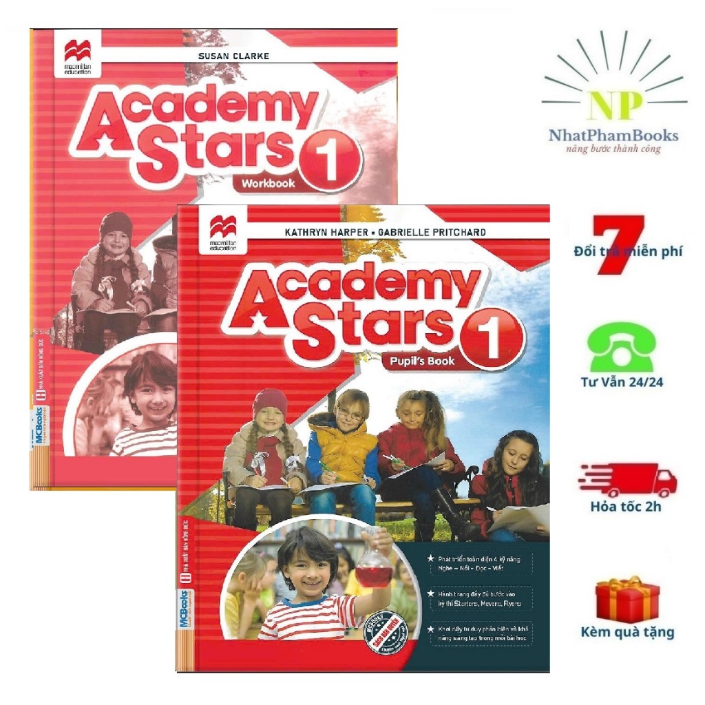 BOOK - Academy Stars level 1 (Pupil's Book + Work Book) | Shopee ...