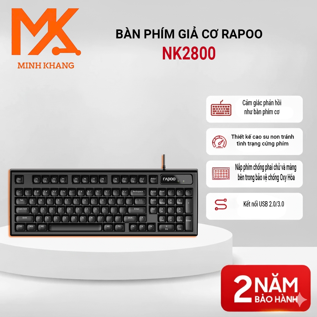 [Genuine] Rapoo NK2800 Mechanical Keyboard - Smooth Typing, Extreme ...