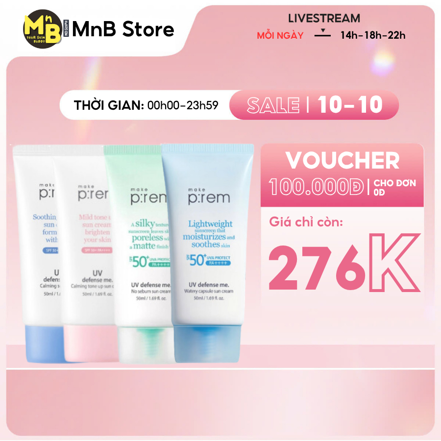 Make Prem UV Defense Me Make P:rem Sunscreen SPF50+ PA++++ 50ml ...