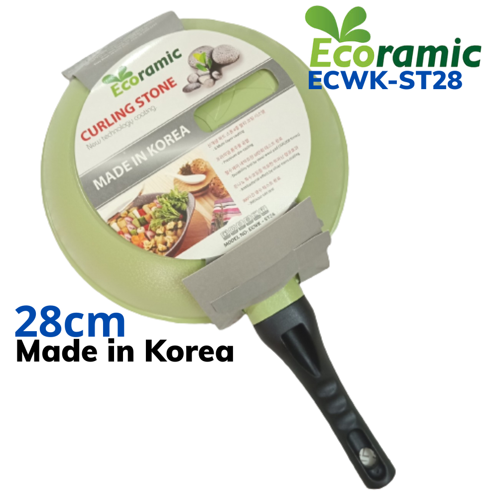 Ecoramic Deep Stone Pan ECWK-ST28 – Super Durable 5-Layer Non-Stick ...