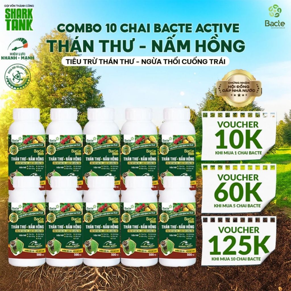 Combo of 10 Bottles of Bacte Active to Treat Anthracnose - Pink ...