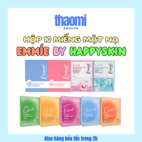 [Box of 10 pieces] Emmie Mask by Happyskin Biocell, Tencel, Microfiber ...