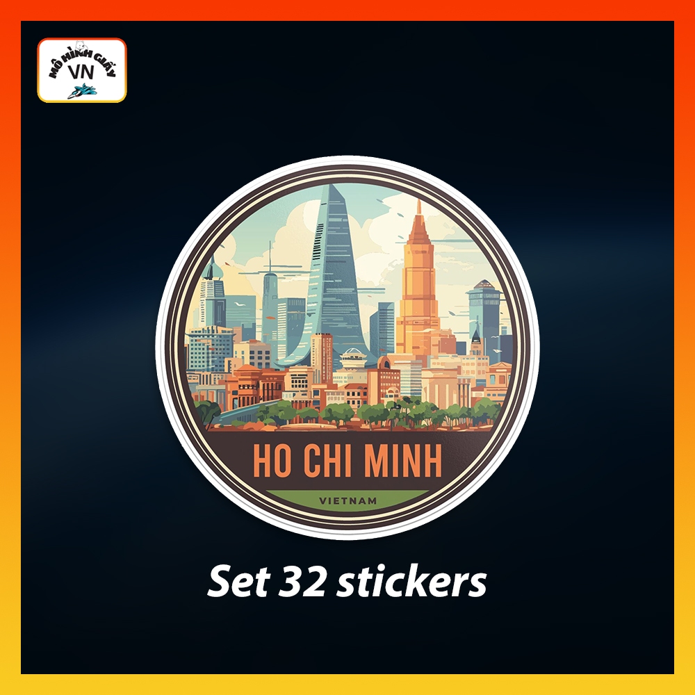 Ho Chi Minh city Sticker Set (Ho Chi Minh city Decal) - MohinhgiayVN ...