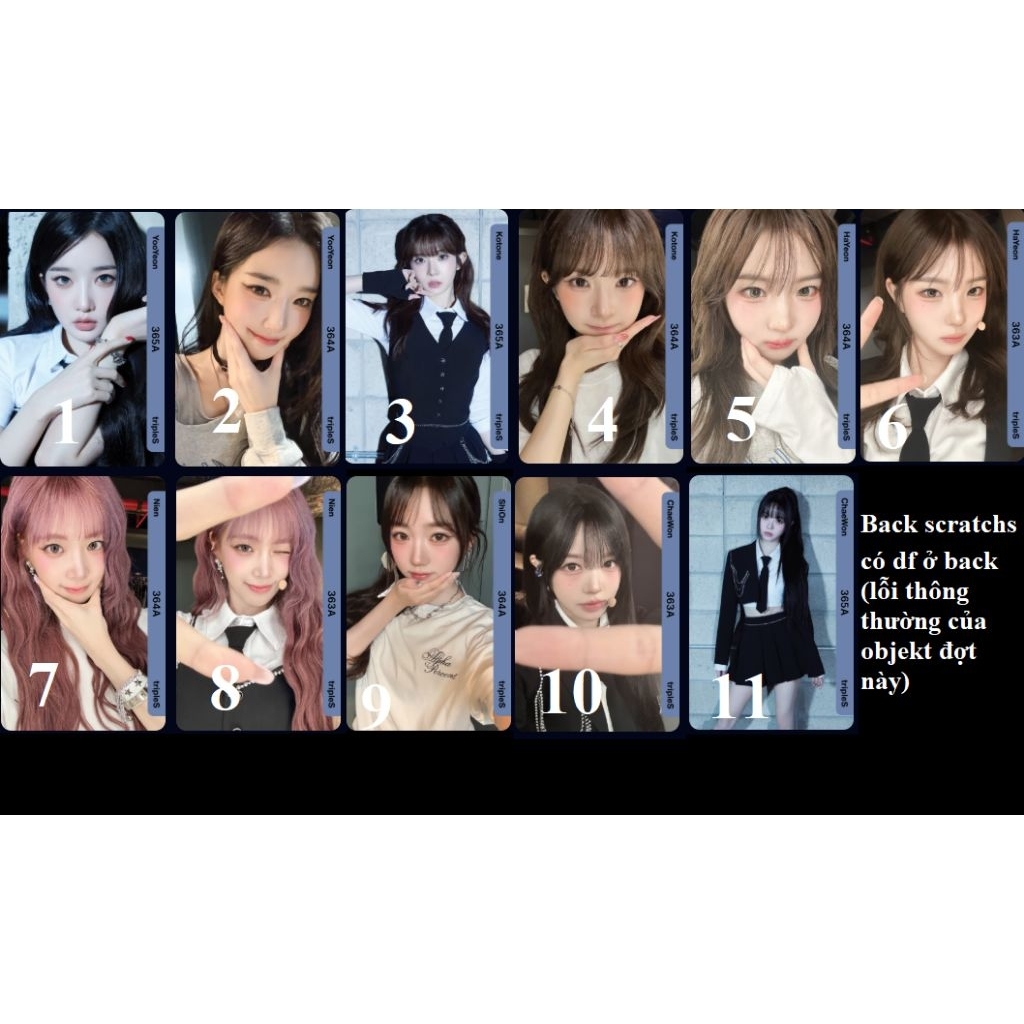 Objekt card PHYSICAL @% concert tripleS YOOYEON KOTONE HAYEON SHION ...