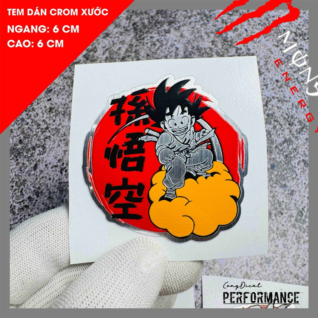 GoKu stickers look like scratched chrome clouds | Shopee Philippines