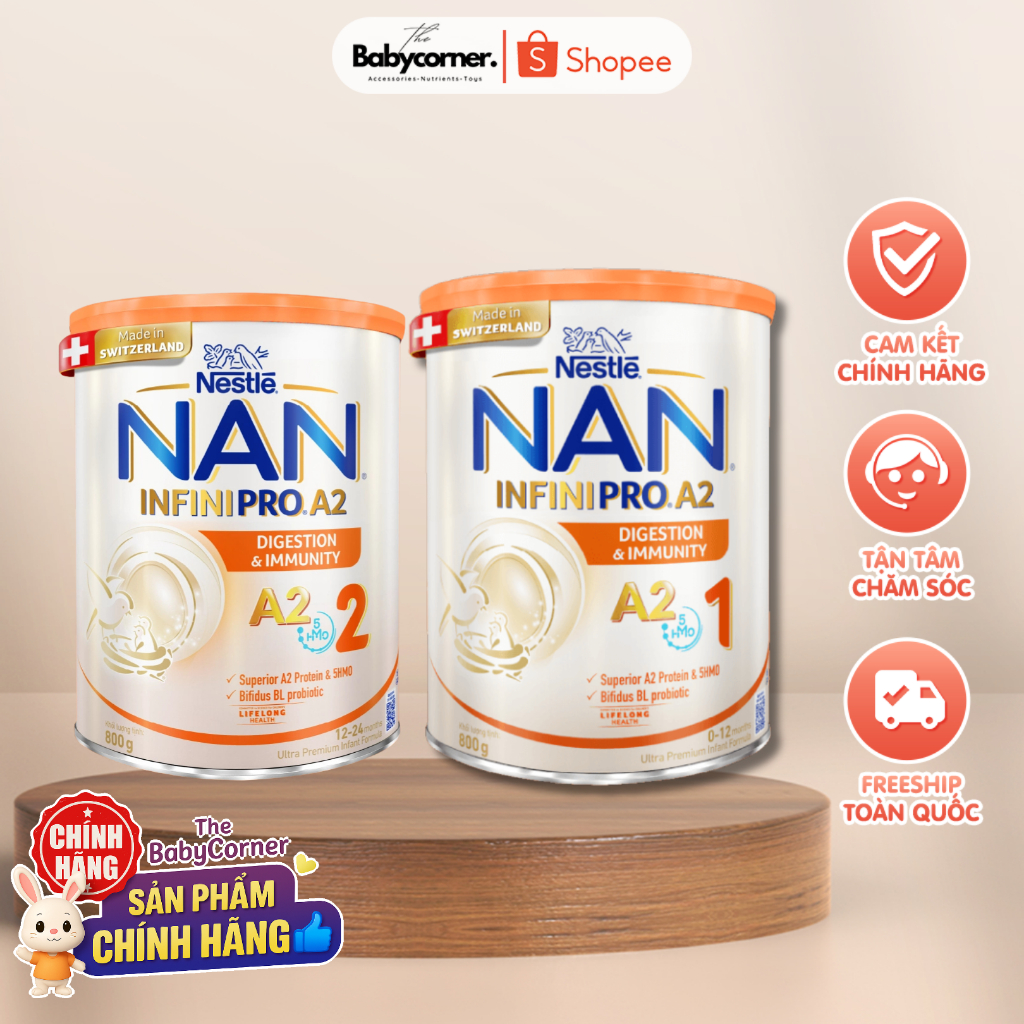 NESTLÉ NAN INFINIPRO A2 POWDER MILK NO. 1 (0-12m), NO. 2 (12-24M ...