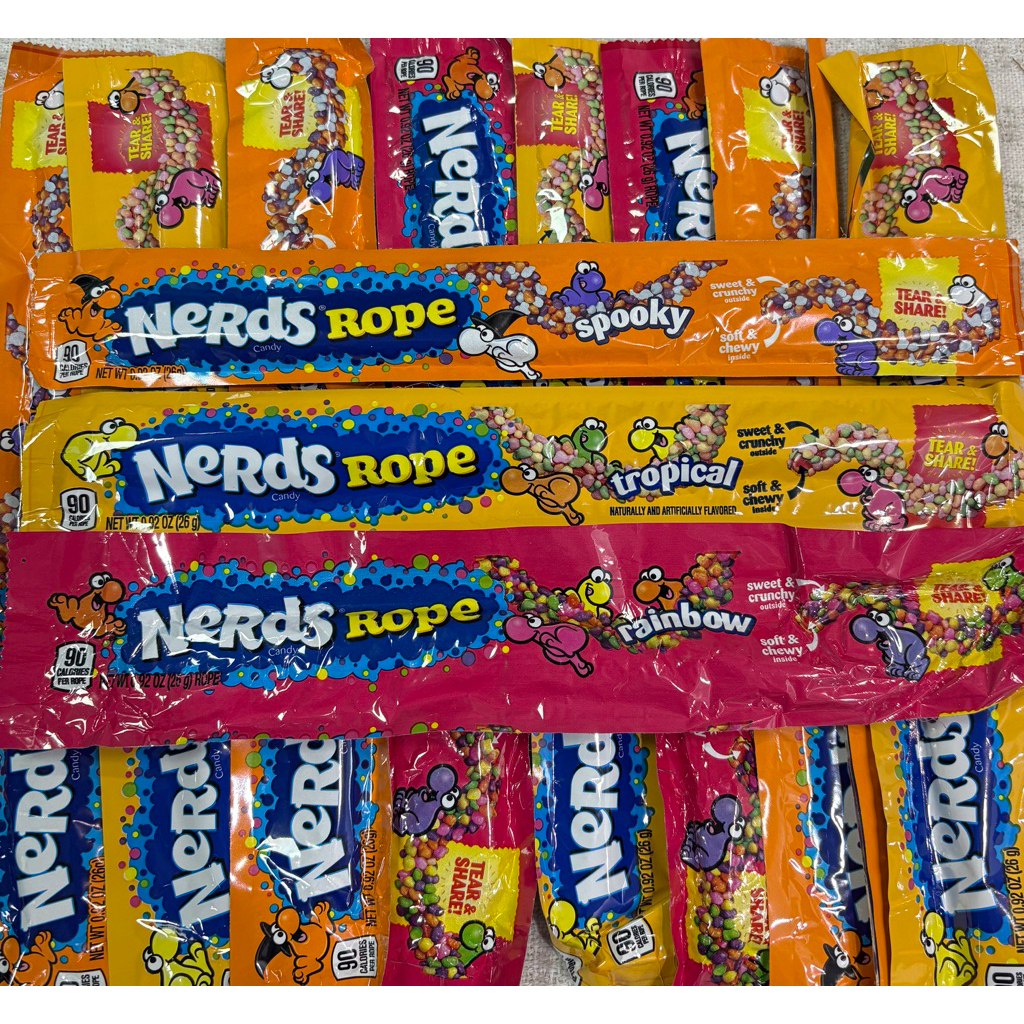 Nerds Rope marshmallows 26g - American rainbow string candy is crunchy ...