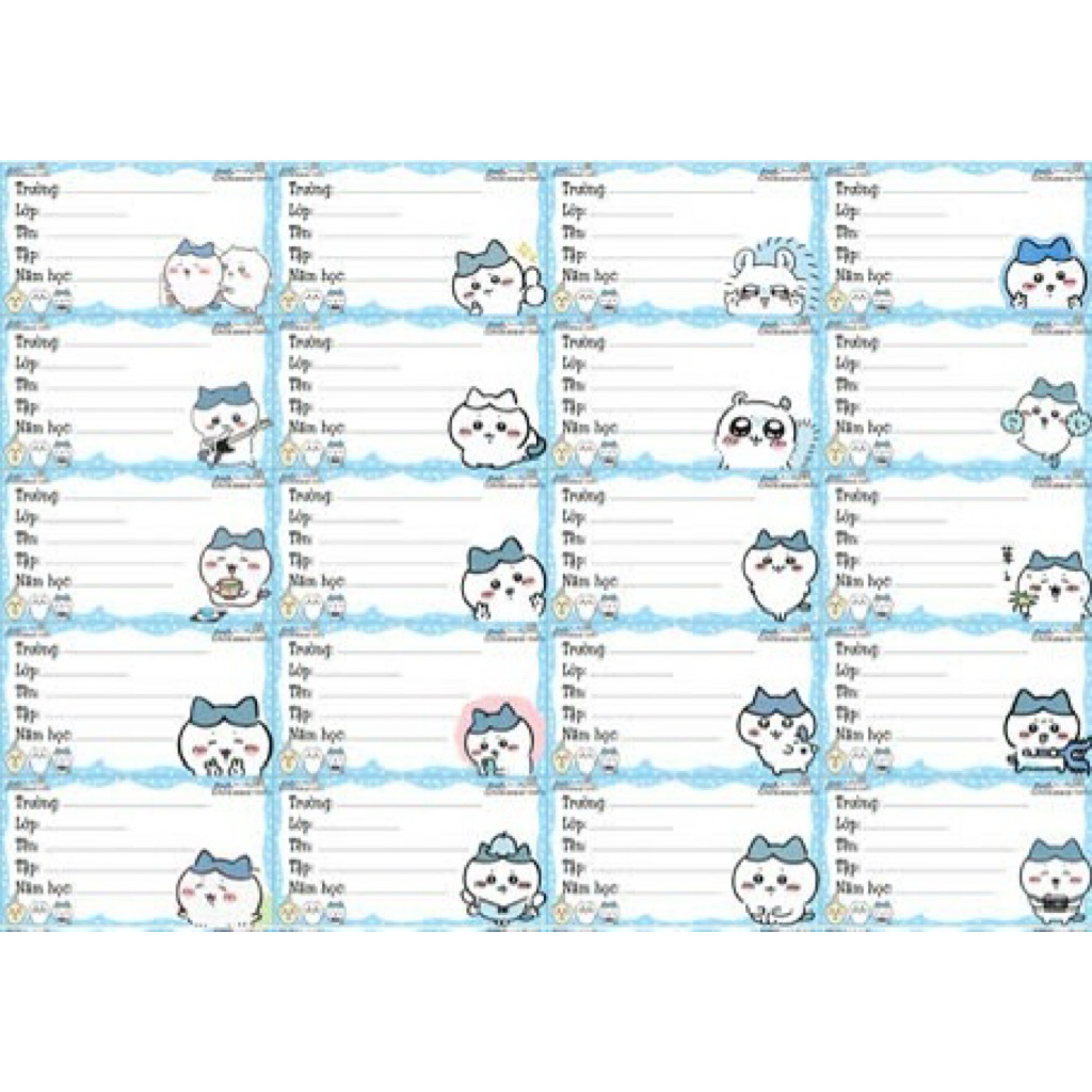 Chiikawa notebook labels 60 different labels/ chiikawa stickers ...