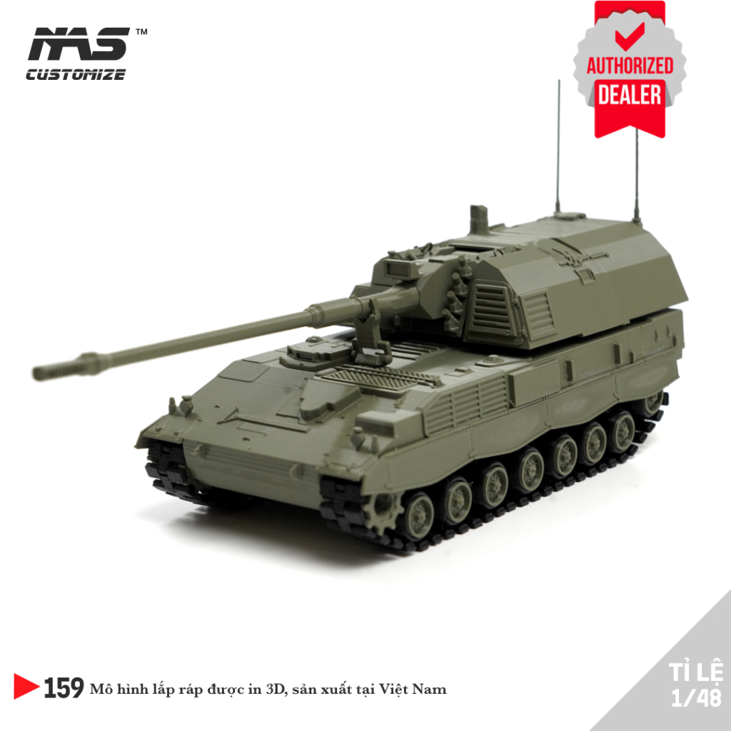 [NAS] Assembly model of German tank Pzh2000 1/48, T54B German military ...