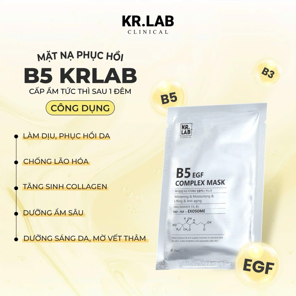 (Krlab mask)Combo of 30-50 kr.lab b5 EGF complex mask 25ml helps skin ...