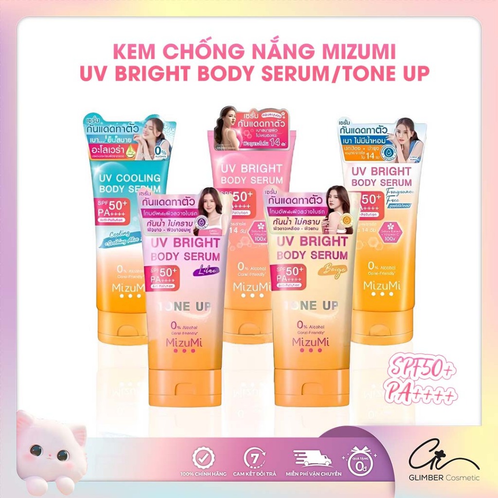 MizuMi Body Sunscreen Serum - UV Bright Body Serum, SPF50+ PA++++, Skin ...