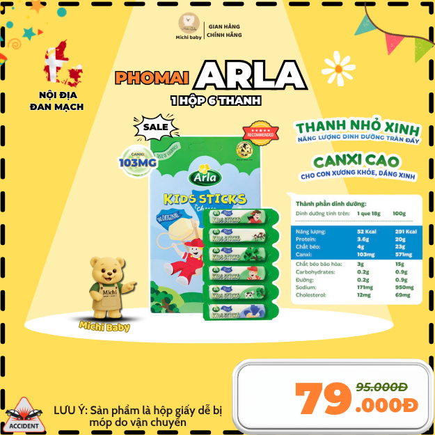 Arla Kids Sticks Cheese for Children High Calcium Supplement, Fatty ...