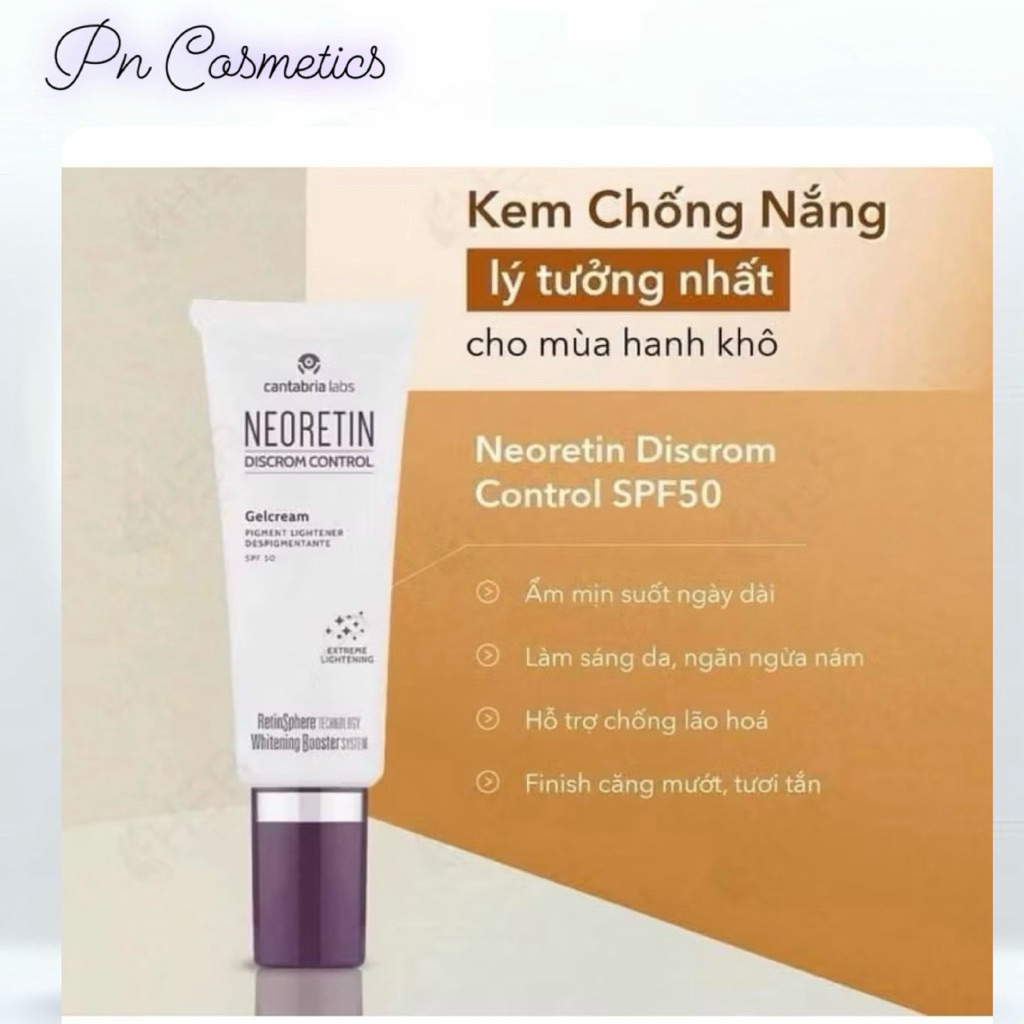 Neoretin Discrom Control Gel Cream SPF50-Broad Spectrum Sunscreen for ...