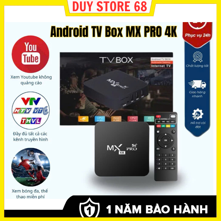 Android TV Box MXQ PRO version 8G+128GB Vietnamese Wifi 5G, Android 11. ...