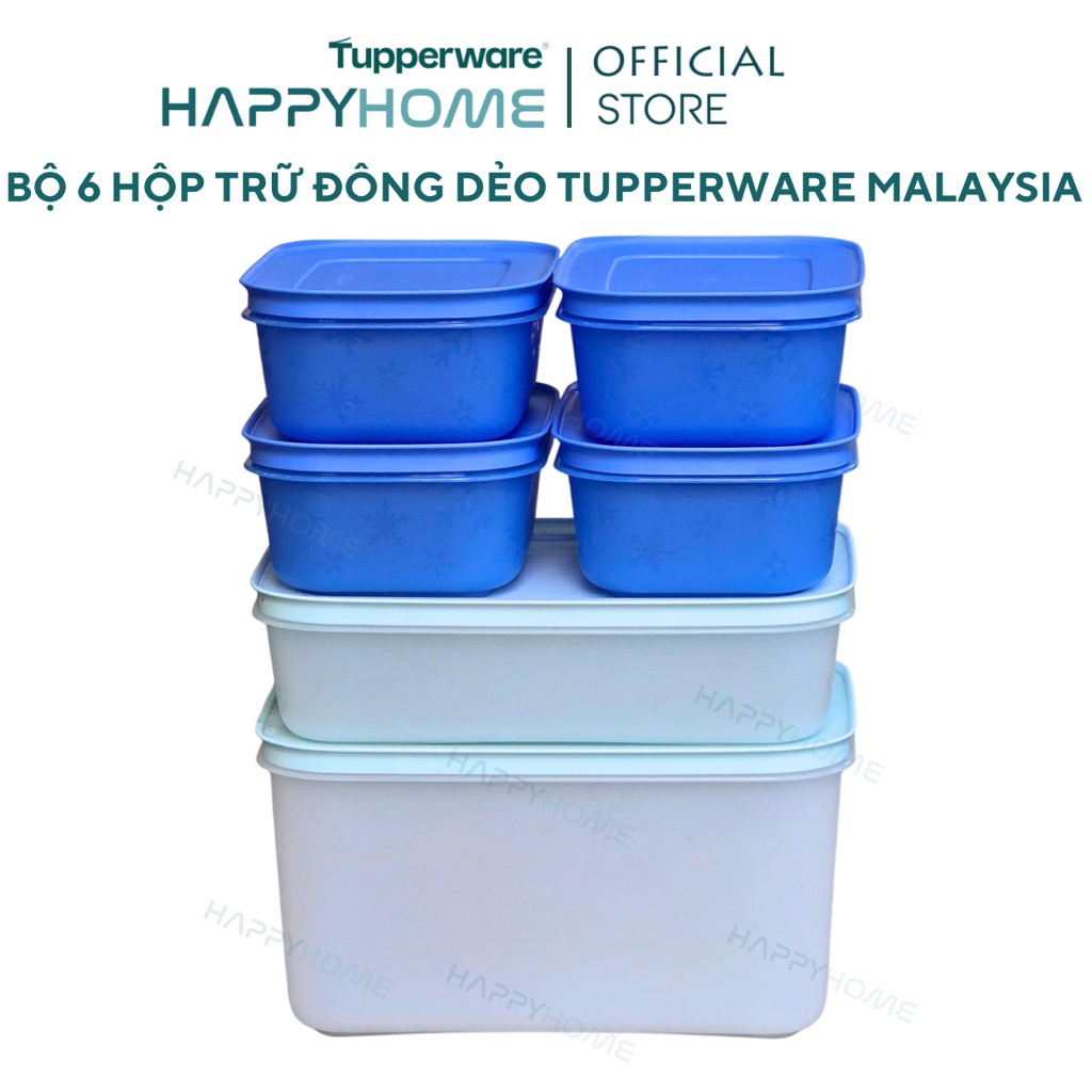 Set of 6 Genuine Tupperware Freezemate Freezer Boxes - Flexible Freezer ...