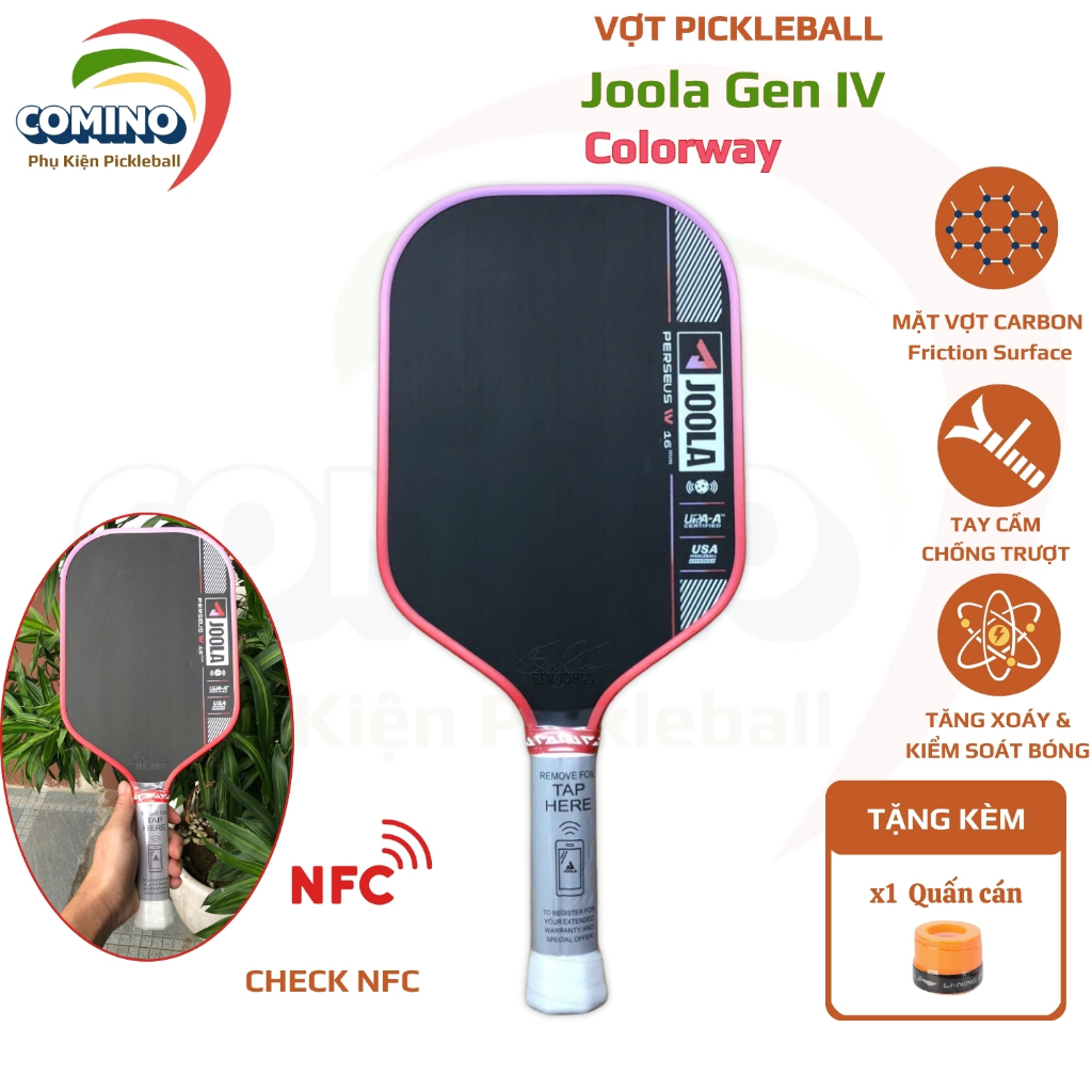 Joola Pro IV Asia colorway pickleball racket Gen 4 Limited version, 16mm red and purple border ...