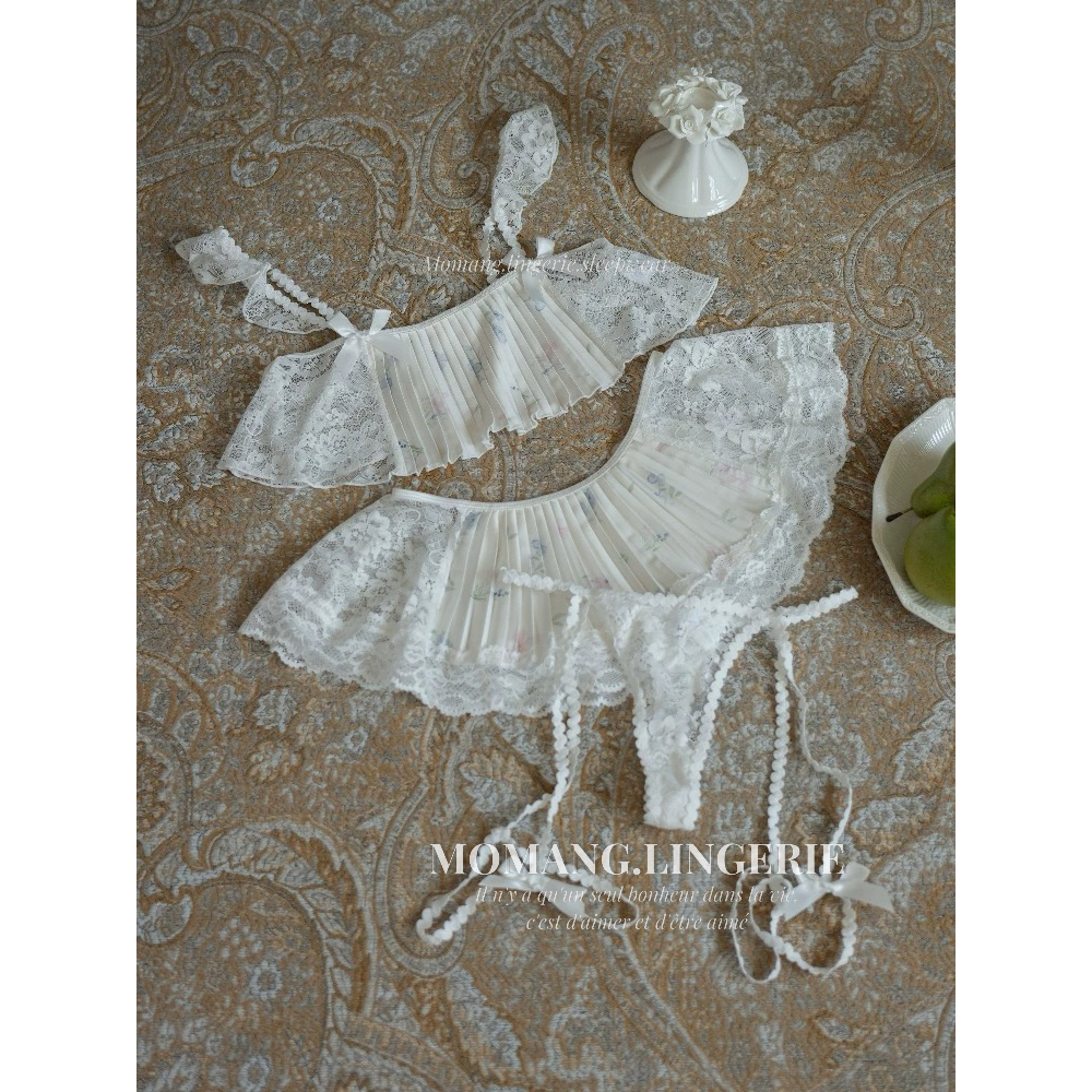 V069 Dreamy Sexy Short Lace Silk Pajamas 2-Piece Nightgown, Sexy Style ...
