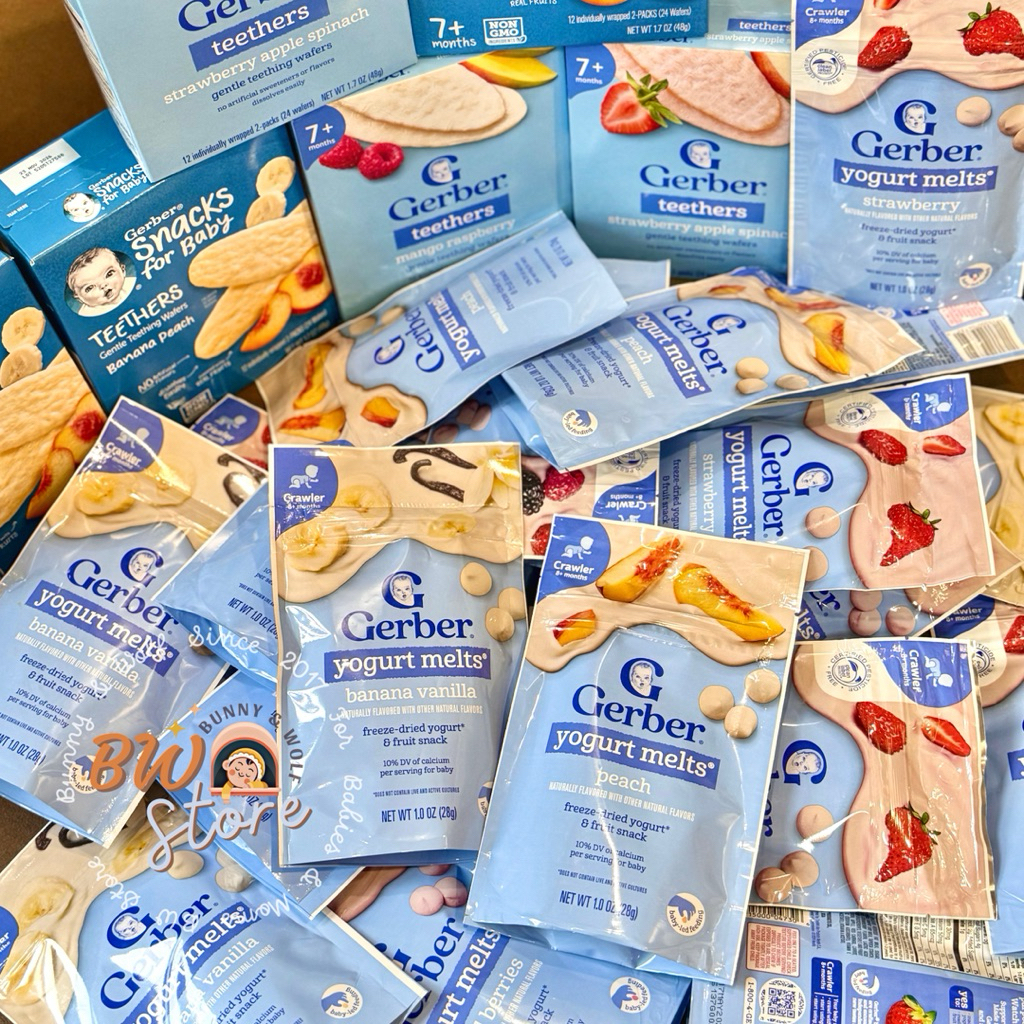 Gerber Yogurt Melts Dry Yogurt - USA for babies from 8 months | Shopee ...