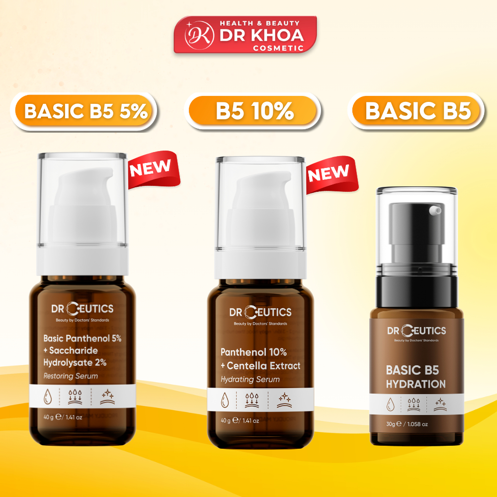 Serum B5 DrCeutics Basic B5 Hydration, Basic B5 5%, Dexpanthenol 10% ...