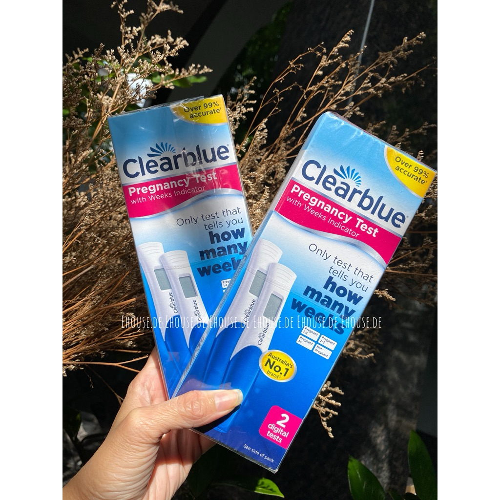Box of 2 Clearblue Pregnancy Test strips to help determine the week of ...