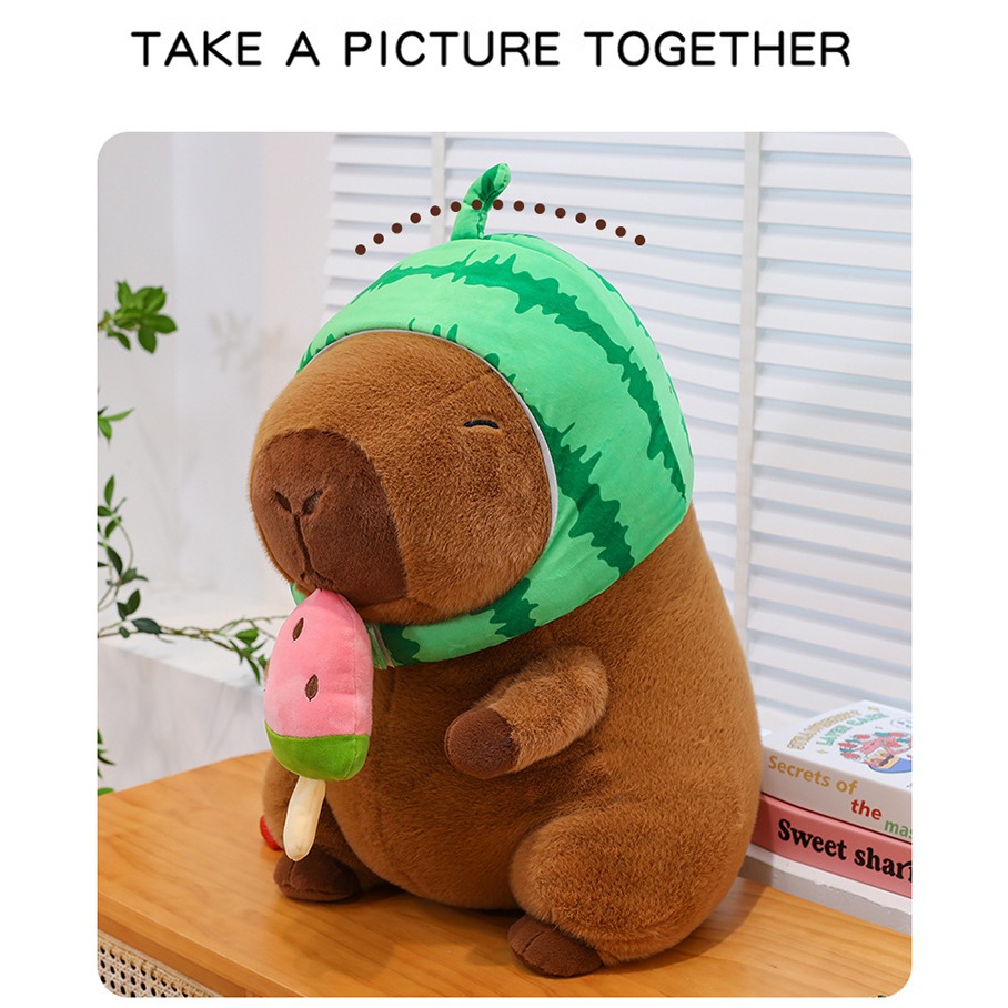 Super Cool Watermelon Capybara size 40cm | Shopee Philippines