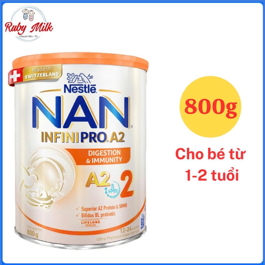 NAN INFINIPRO A2 Powdered Milk No. 2 Can 800g (5HMO) (For babies 1-2 ...