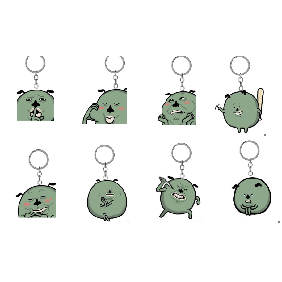 Cute meme keychain to hang bag, key or gift to friends and relatives ...