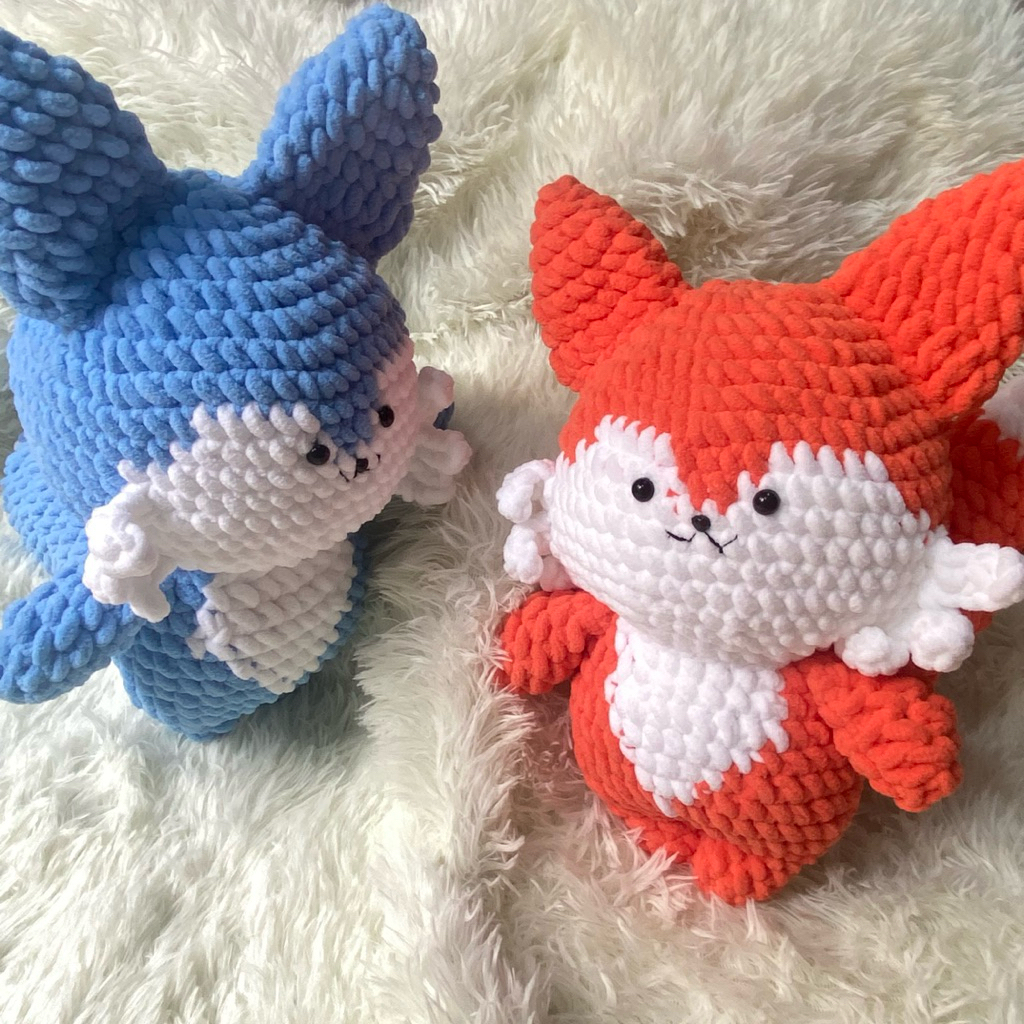 [Real photo] handmade large-sized velvet fox chopsticks | Shopee ...