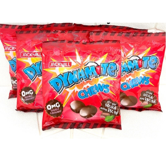 Combo 5/10 packs of Dynamite mint chocolate candy 3 pieces 125g/pack ...