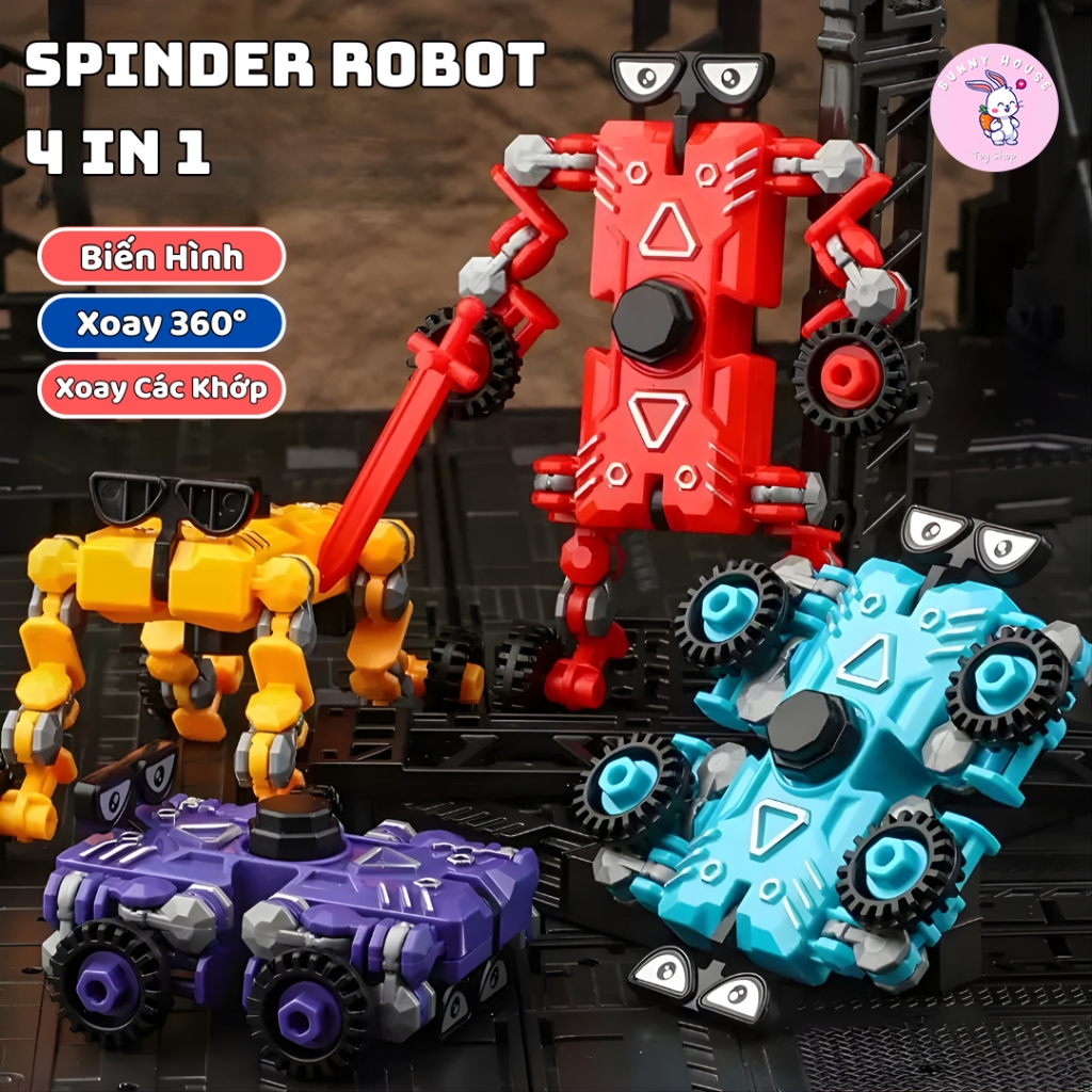 Multicolor Robot Transformation Tank Toy, Fidget Spinner | Spinder ...