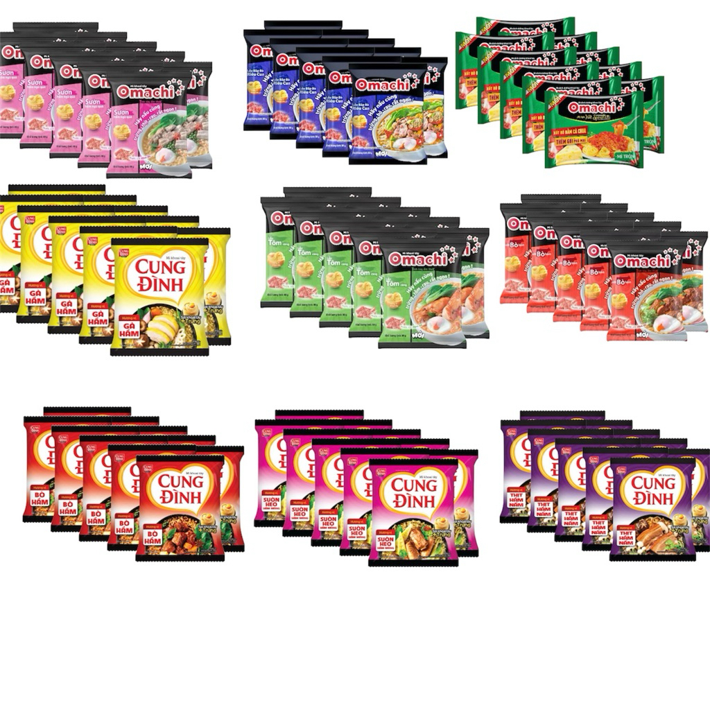 Set of 5 packs of Omachi Royal Shrimp Noodles with Stewed Beef Sauce ...