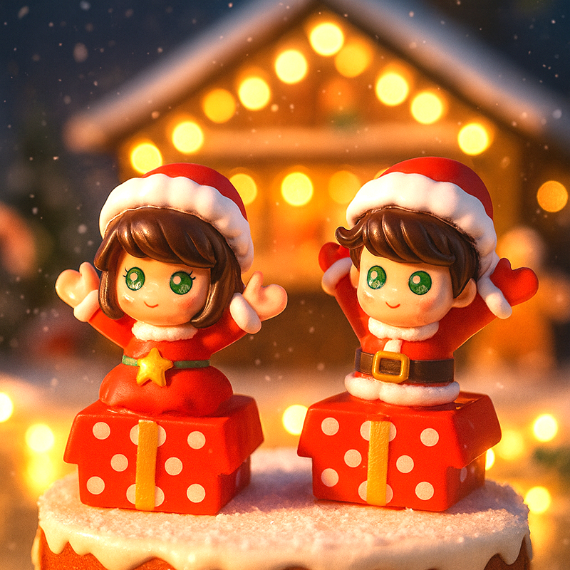 Lightweight Plastic Boy and Girl Statue for Christmas Cake Decoration ...