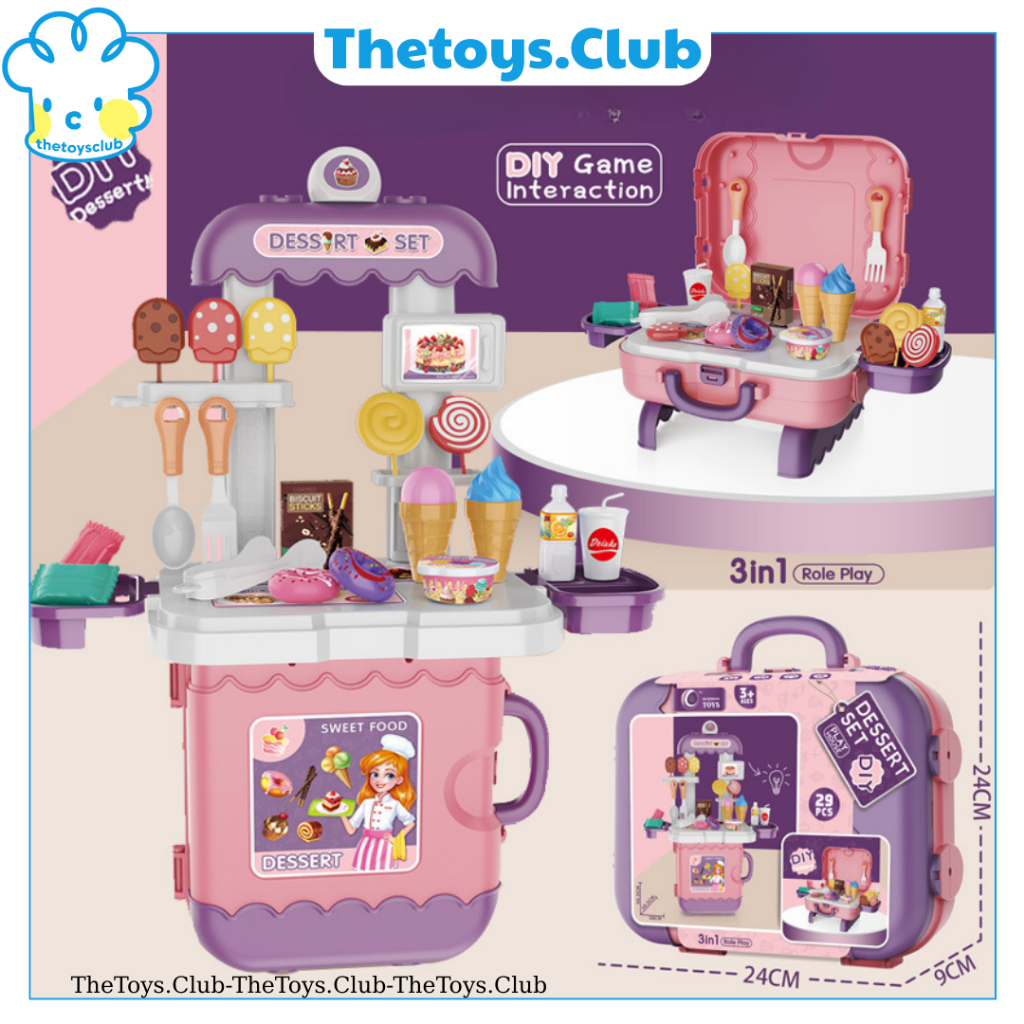 3 in 1 Toy Set – Ice Cream Counter | Multifunctional Role Play Set for ...