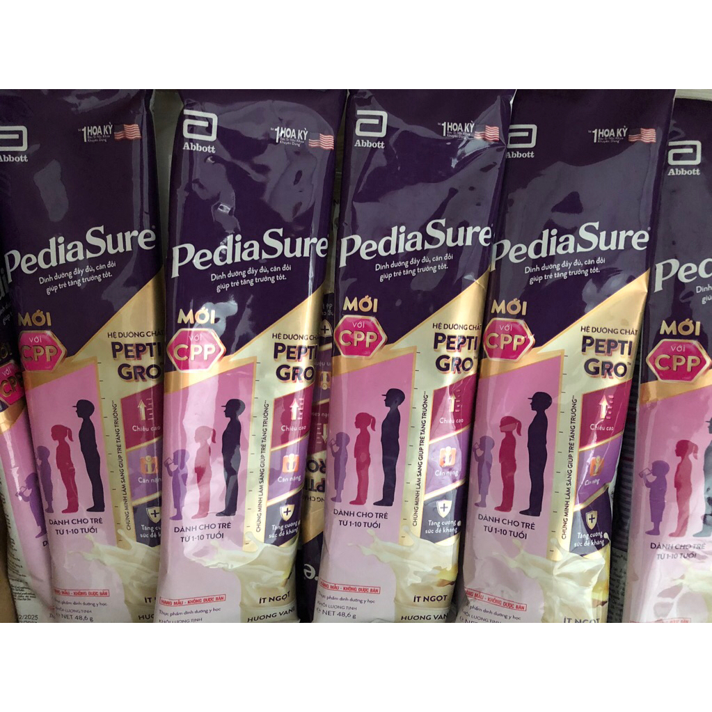 Combo of 10 packs of Pediasure Powdered Milk 48,6g - Less sweet (HSD ...