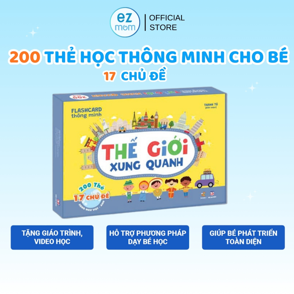 TNBOOKS Smart Learning Cards for Children, 200 English - Vietnamese ...