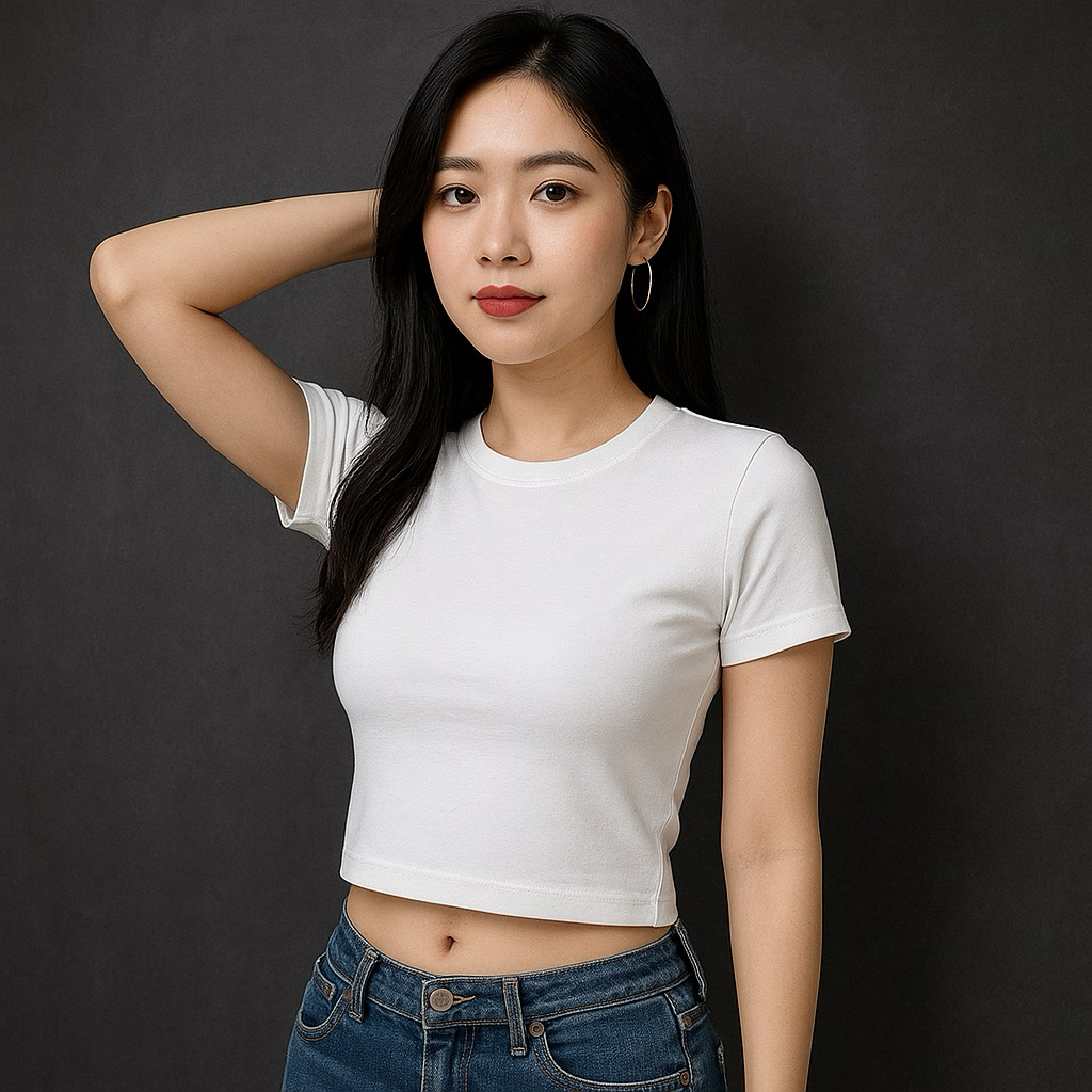Short-sleeve crop top, factory-made, real photo. | Shopee Philippines