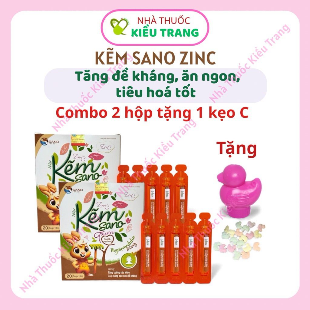 [Combo of 2 gift boxes] Sano Zinc Zinc Zinc tube - Supplement organic ...
