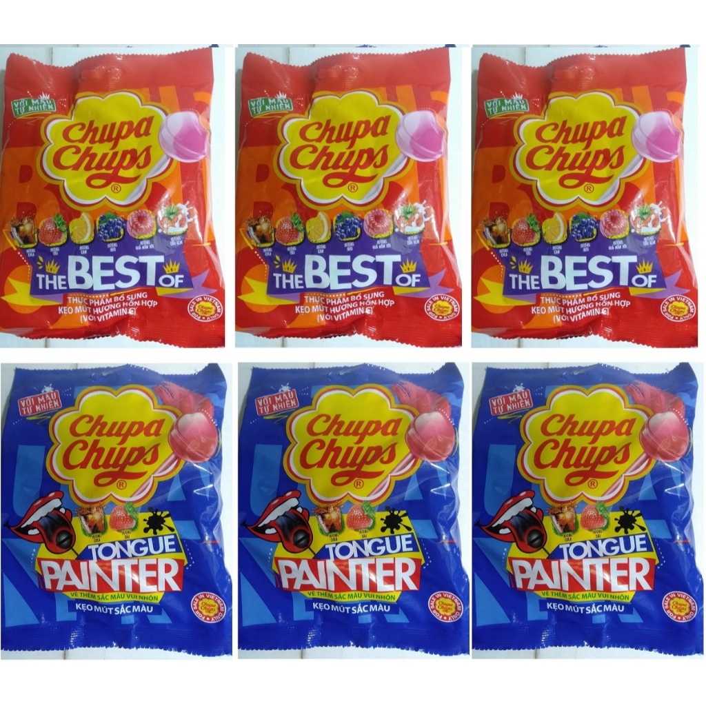 Combo of 6 packs of 93g - Chupa Chups Lollipops Mixed Flavors and ...