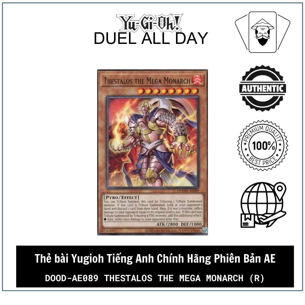 Genuine English Yugioh Card AE Version: DOOD-AE089 Thestalos the Mega ...
