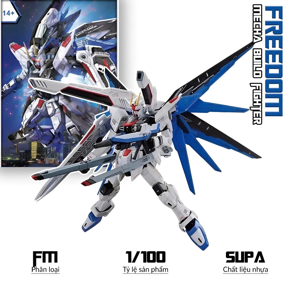 SUPA FM Freedom Model, 1/100 Mecha, Plastic Assembly Toy | Shopee ...