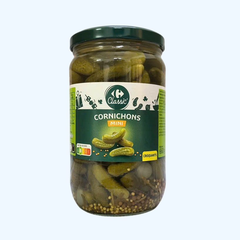 CLASSIC -- CORNICHONS 660gr jar -- Gherkins Pickles | Shopee Philippines