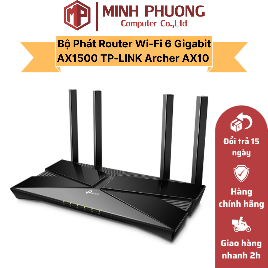 TP-LINK AX1500 Model Archer AX10 6 Gigabit Wi-Fi Router | Shopee ...