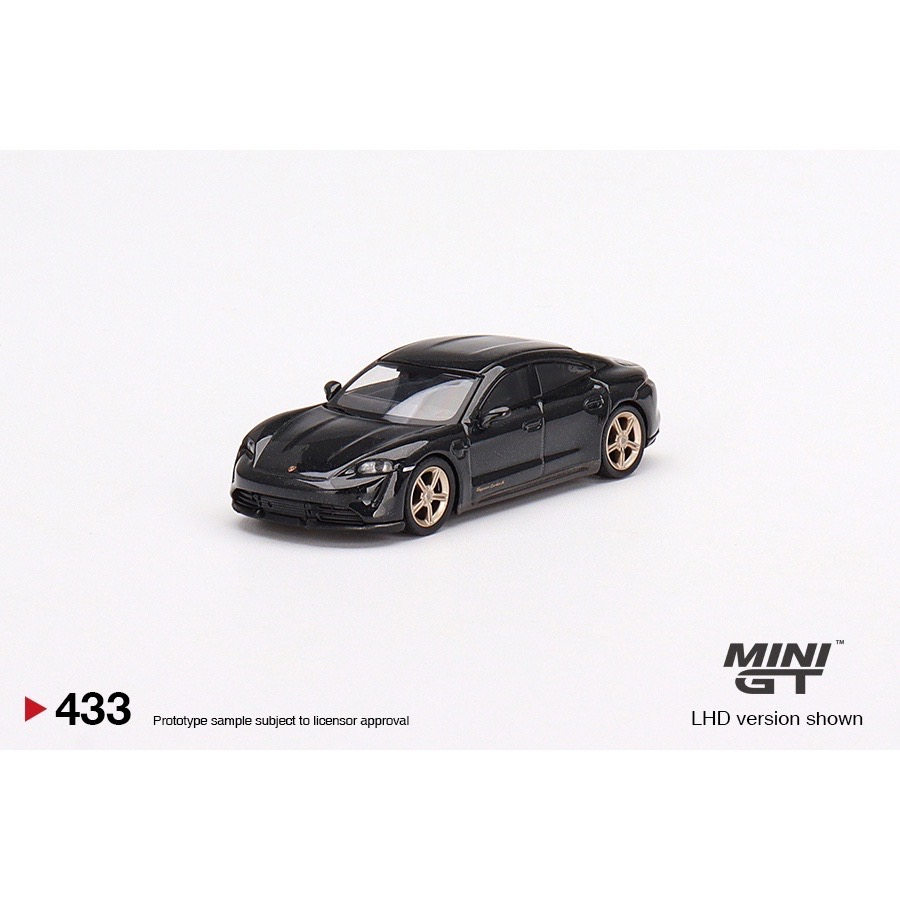 MiniGT Porsche Taycan Turbo S Volcano Gray Metallic Model Car ...