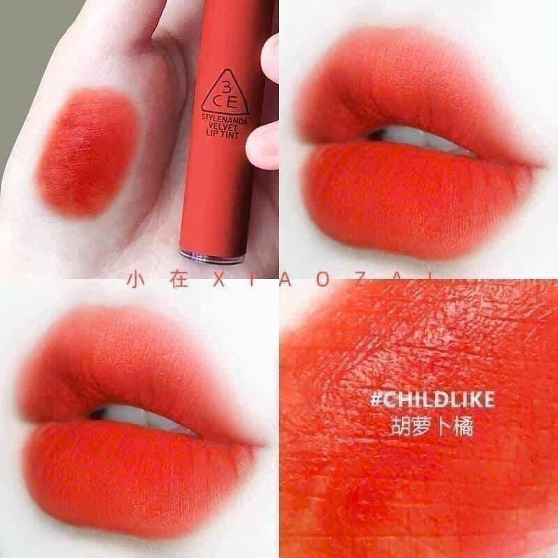 3CE Velvet Lip Tint chidlike Definition,Pink Break Cashme nude Like ...
