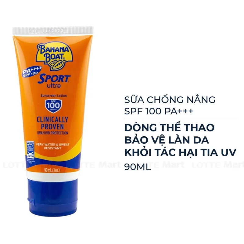 Banana Boat sunscreen 90ml (American product) – Sport SPF 100 & Ultra ...