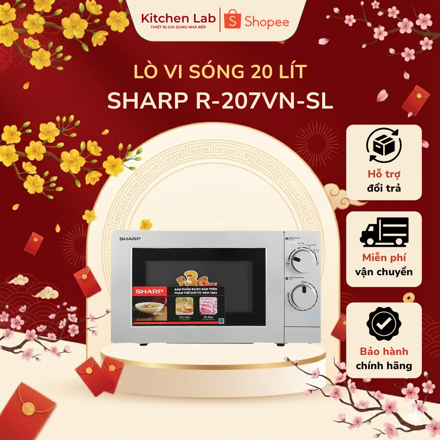 Sharp R-207VN-S Microwave Oven 20 Liter 700W | 6 Power Levels | 30 ...