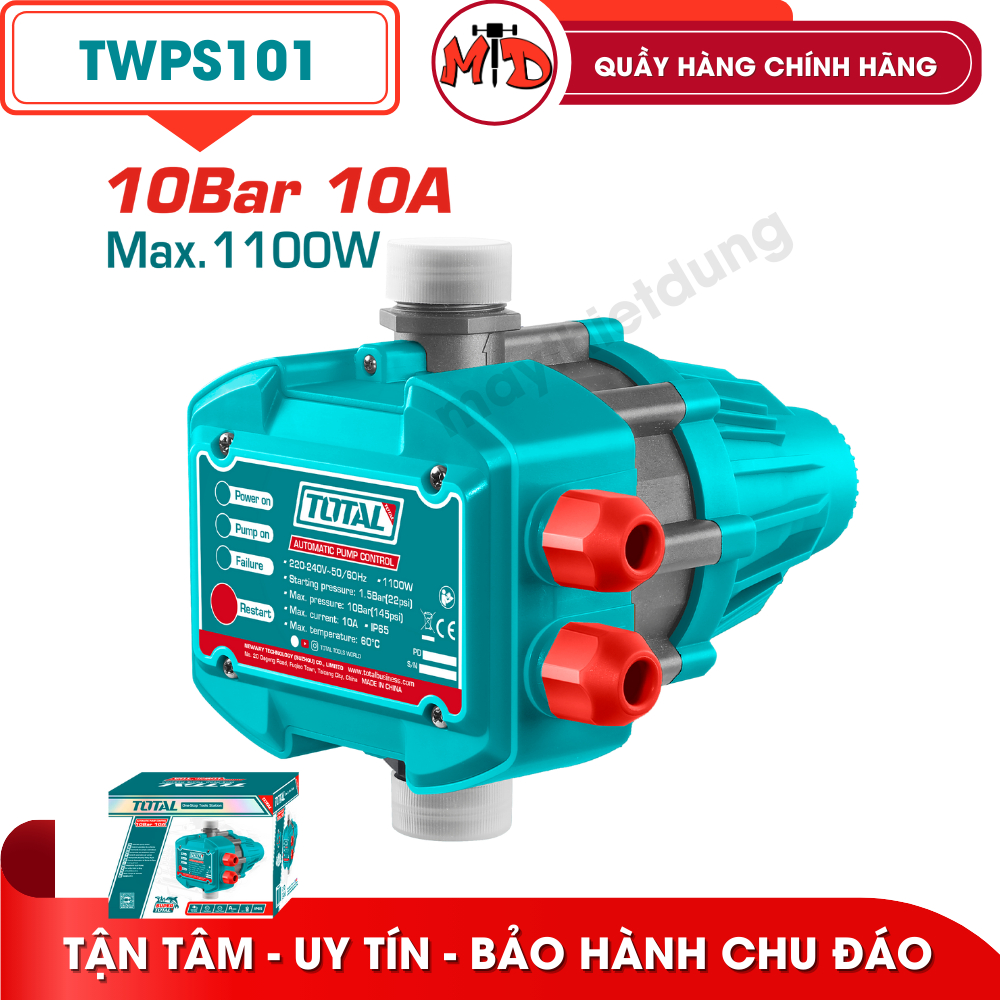 TOTAL TWPS101 Automatic Relay - Smart Auto-Stop Booster Pump Controller ...